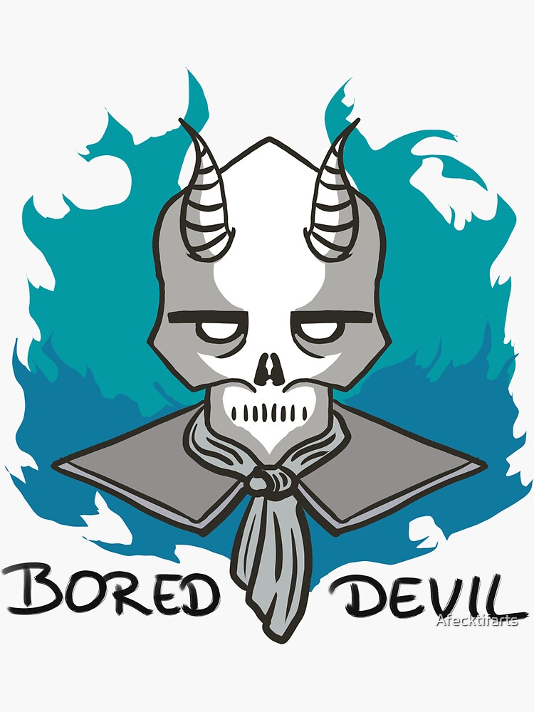 "Bored Devil" Sticker for Sale by Afecktifarts | Redbubble