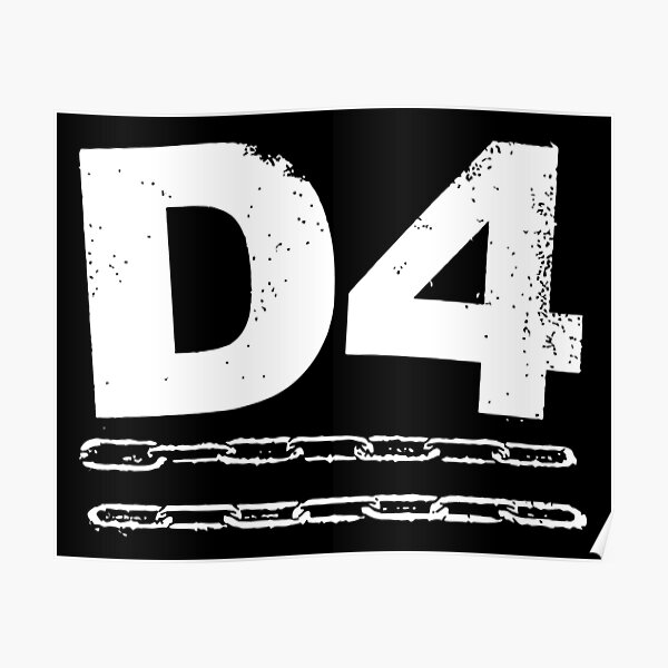 "D4 Dillinger Four White Logo" Poster for Sale by DonnaTouw | Redbubble