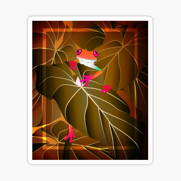 "Tree Frog" Sticker for Sale by Galaxy8999 | Redbubble
