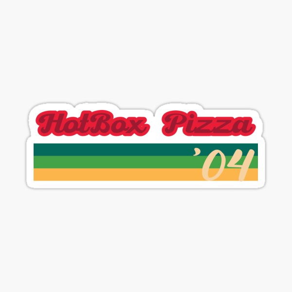 "HotBox Pizza 70's Design " Sticker for Sale by HotBoxPizza | Redbubble