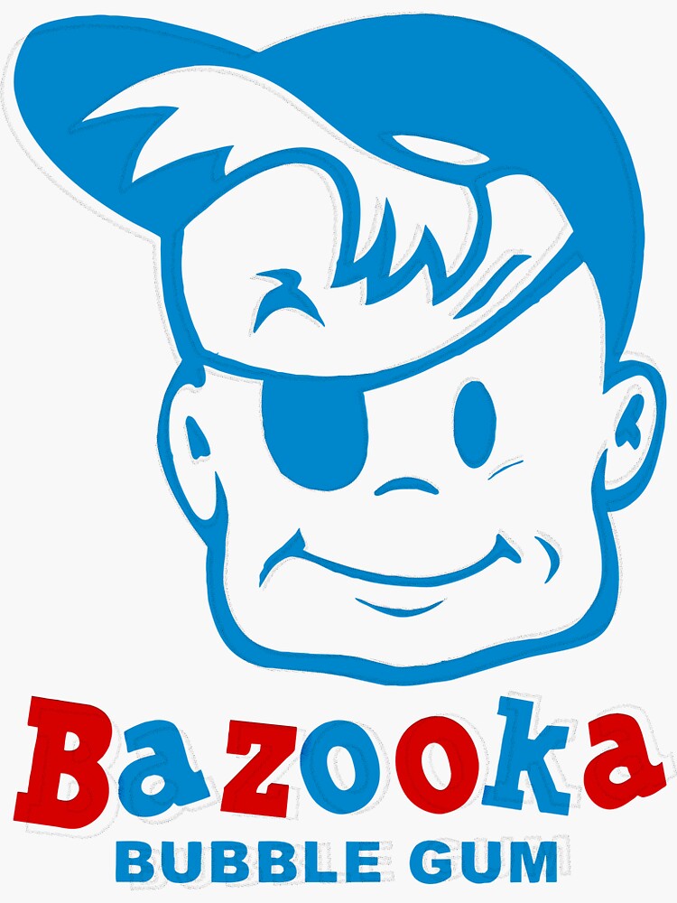 "Bazooka Joe " Sticker for Sale by GRAFIKA65 | Redbubble