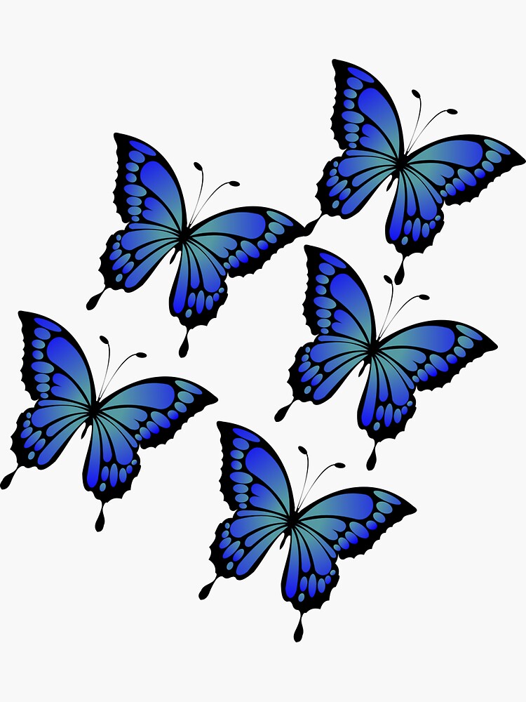 "Light blue butterfly " Sticker for Sale by Chamberscraft | Redbubble