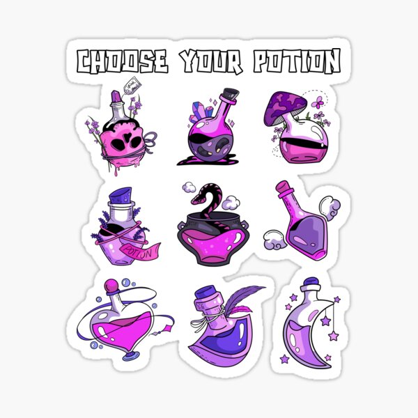 "Choose Your Potion Halloween Party Meme Witch Fun Magic Brew" Sticker ...