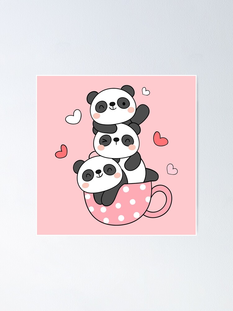 "Cute Pandas" Poster for Sale by Pathevic | Redbubble