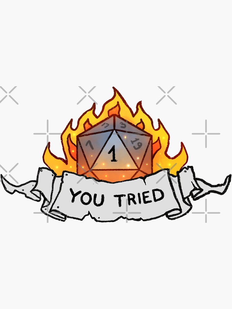 "Well, you tried" Sticker for Sale by keyvei | Redbubble