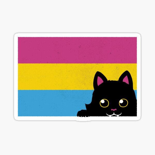 "Peeking Cat Pan Flag by Tobe Fonseca" Sticker for Sale by ...