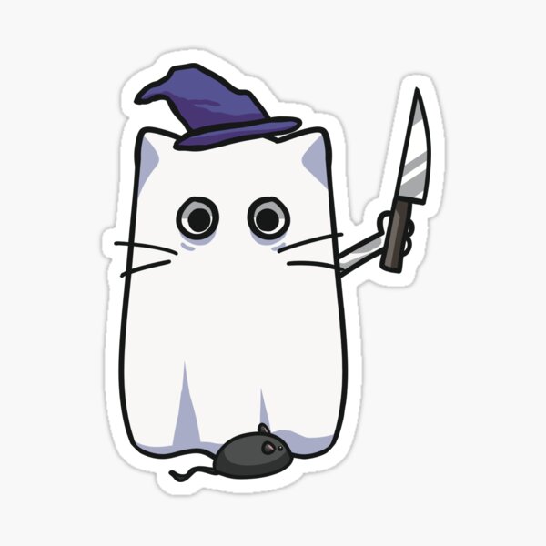 "Murder Cat" Sticker for Sale by safa-art | Redbubble