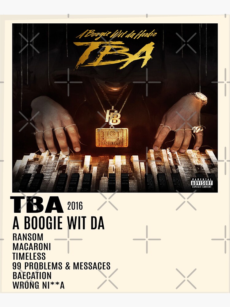 "HQ A Boogie Wit Da Hoodie TBA" Sticker for Sale by suny-shop | Redbubble