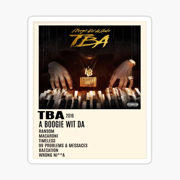 "HQ A Boogie Wit Da Hoodie TBA" Sticker for Sale by suny-shop | Redbubble