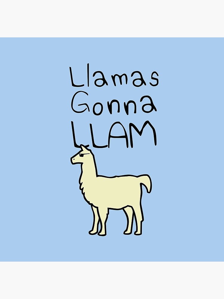 "Llamas Gonna Llam" Pillow for Sale by jezkemp | Redbubble