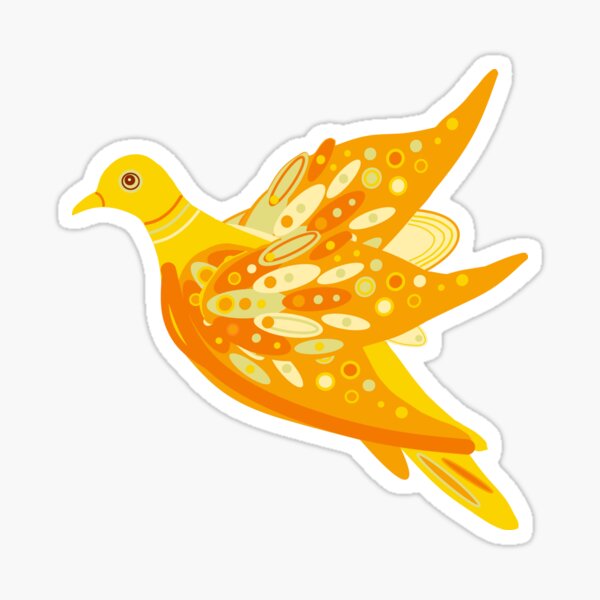 "Yellow Dove Lights" Sticker for Sale by nocturne-design | Redbubble