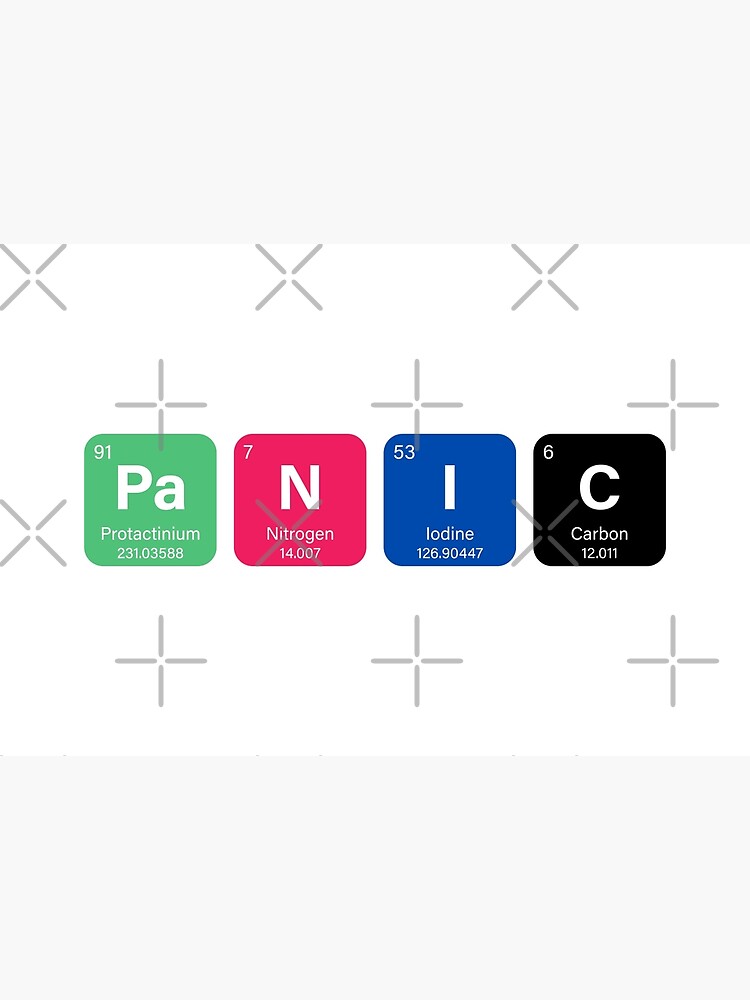 Funny Panic - Periodic Table Of Elements - Chemistry Funny Puns Premium ...