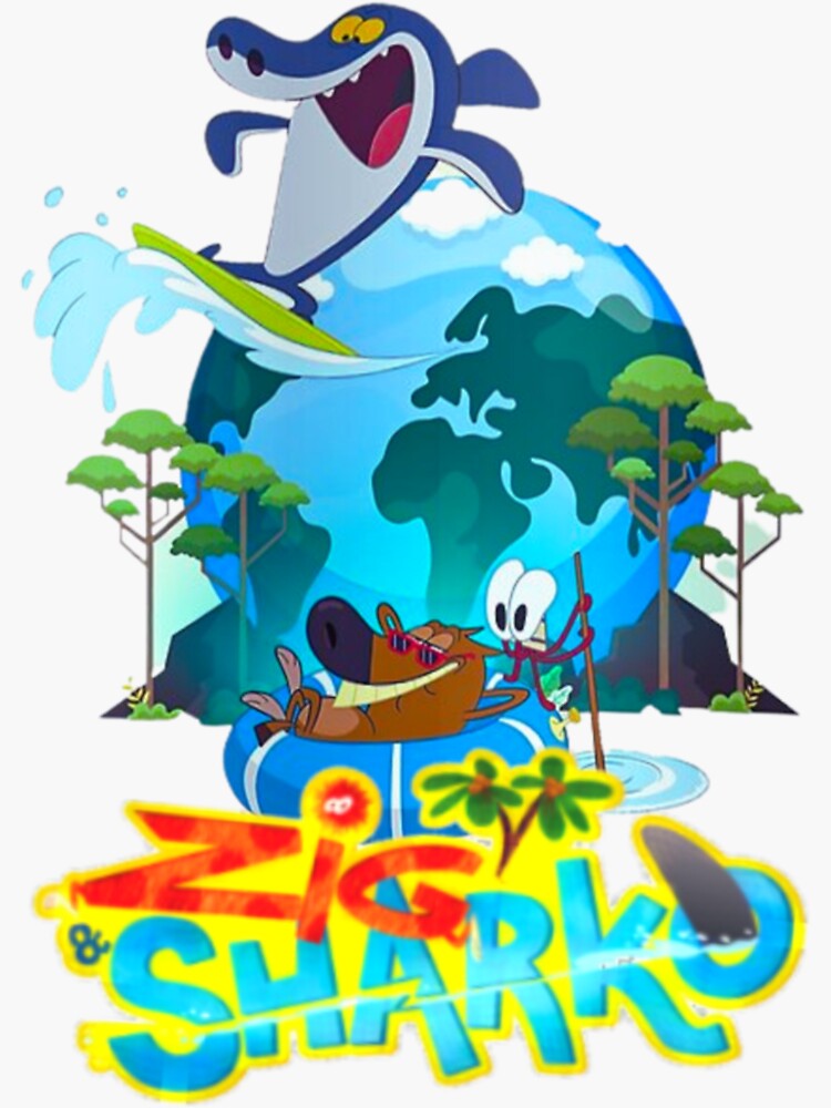 "Zig Adventures And Sharko Games-Funny " Sticker for Sale by ...