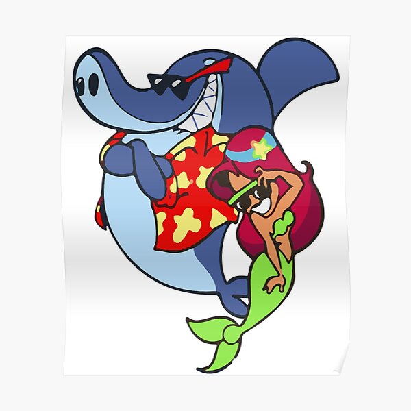"zig and sharko " Poster for Sale by OdetteLeArt | Redbubble