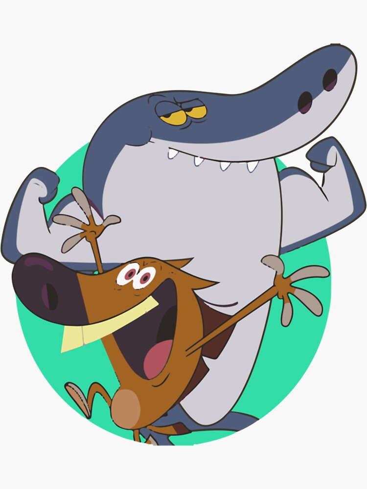 "zig and sharko, zig sharko, sharko, zig " Sticker for Sale by ...
