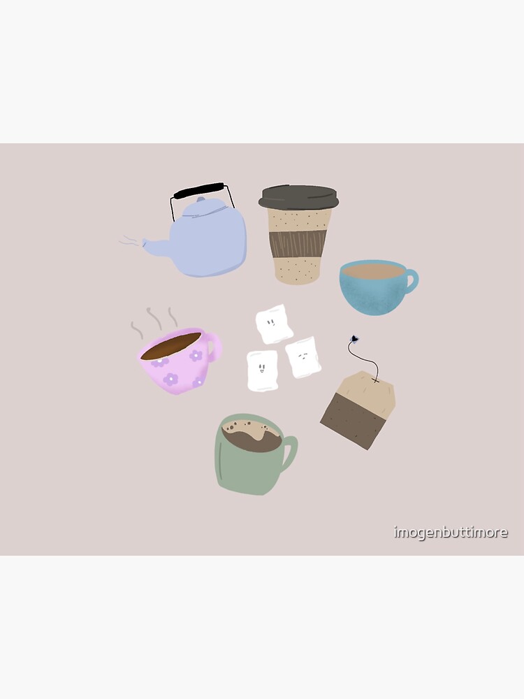 "Tea & Coffee" Sticker for Sale by imogenbuttimore | Redbubble
