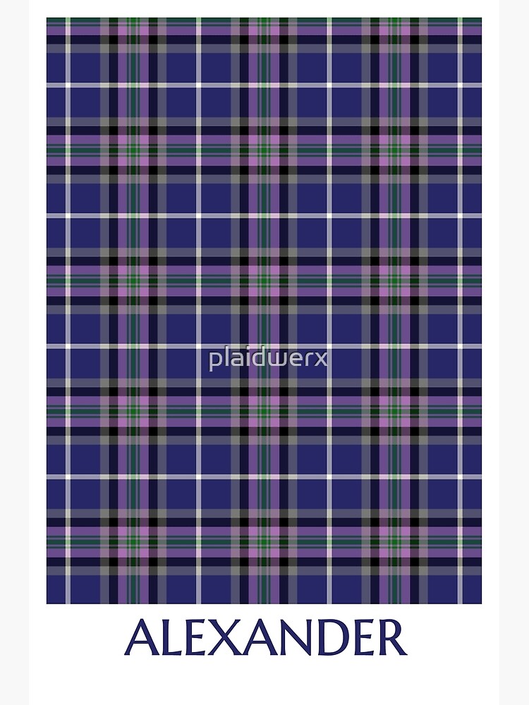 "Clan Alexander Tartan" Art Print for Sale by plaidwerx | Redbubble