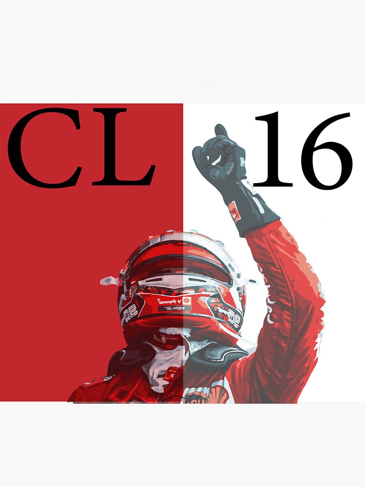 "CL 16 - Charles Leclerc " Sticker for Sale by cjd1017 | Redbubble
