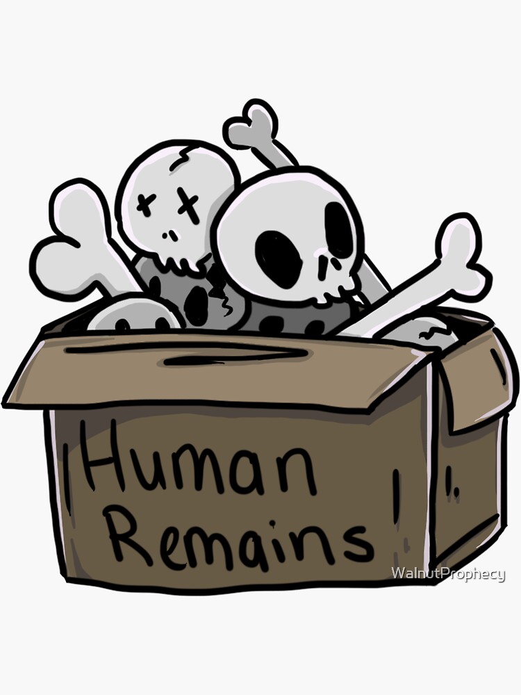 "Human Remains" Sticker for Sale by WalnutProphecy | Redbubble
