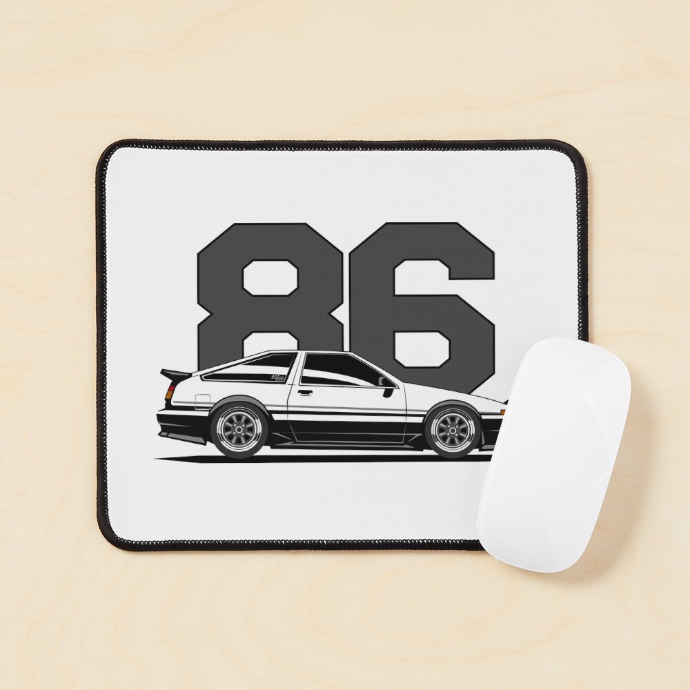 "toyota trueno ae86 side view panda intial-d hachiroku" Sticker for ...