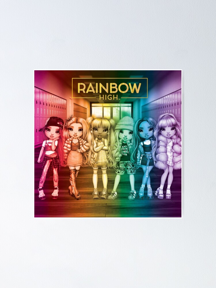 Poster « Oeuvre du groupe Rainbow High », par Redbubblofficia | Redbubble