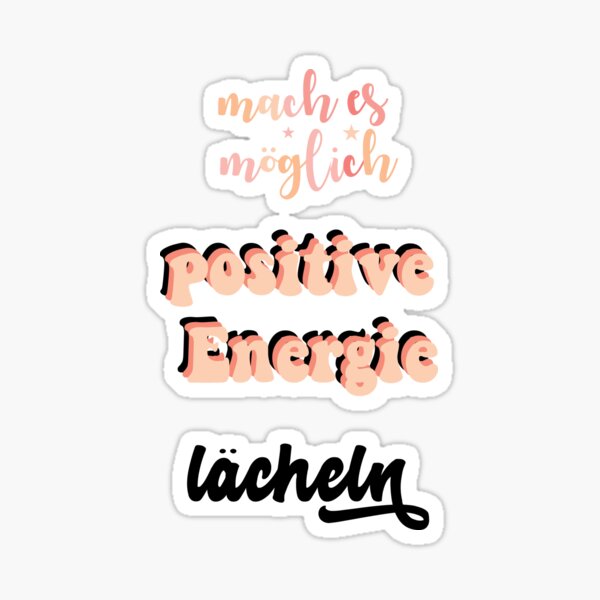 "german language motivational positive quotes pack" Sticker for Sale by ...