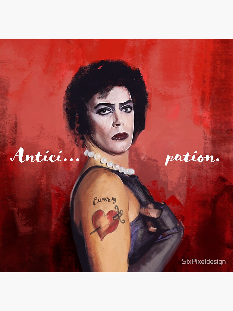 "Antici... pation." Sticker for Sale by SixPixeldesign | Redbubble