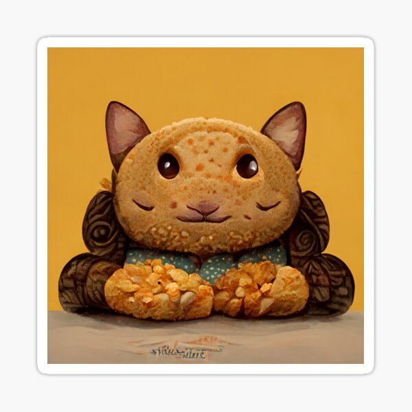"Cat Making Biscuits" Sticker for Sale by panasun | Redbubble