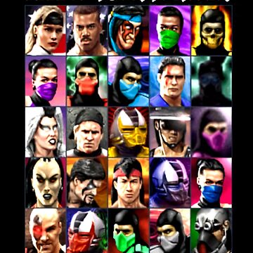 "Select Your Fighter UMK3 Mortal Kombat Black-Navy for Men-Women ...