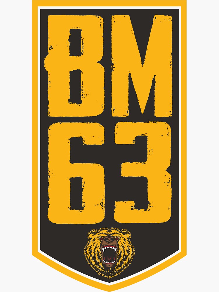 "BM63 Number " Sticker for Sale by Bornbruin | Redbubble