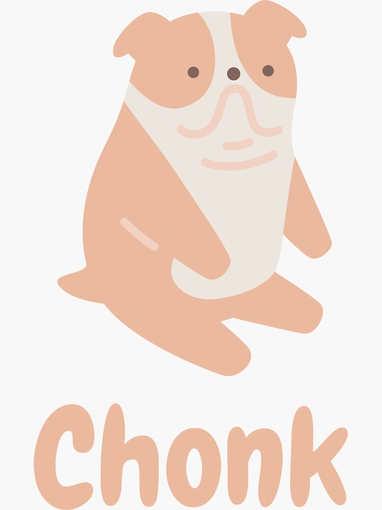 "Chonk Bulldog" Sticker for Sale by Miss-Honey-Pot | Redbubble