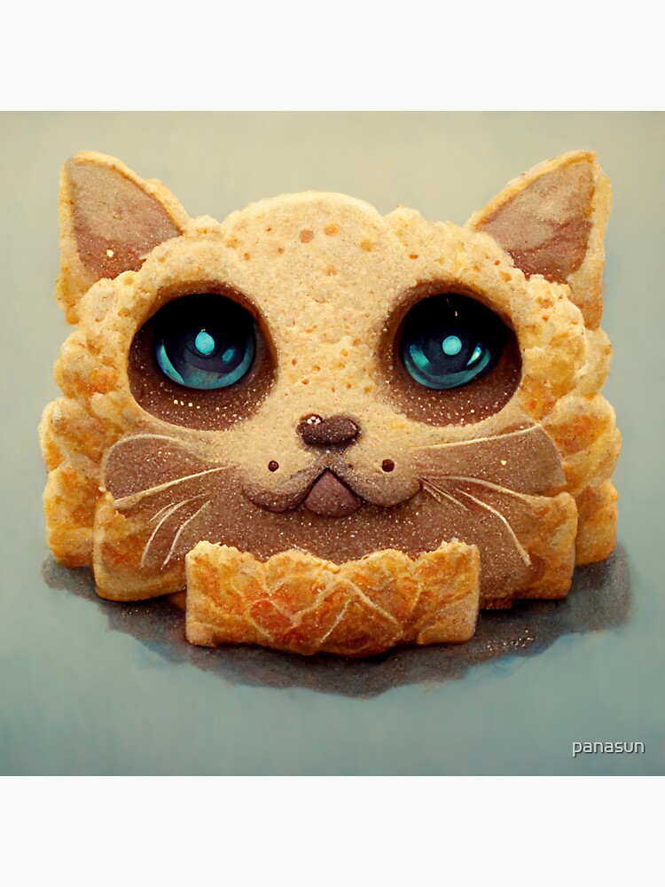 "Cat Making Biscuits" Sticker for Sale by panasun | Redbubble