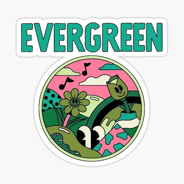 "evergreen" Sticker for Sale by estelleboyle | Redbubble