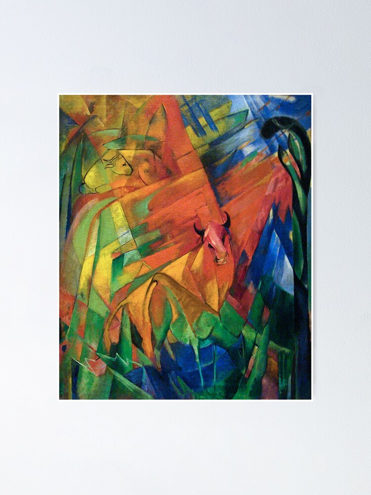 "Franz Marc - Animals in a Landscape famous painting" Poster for Sale ...