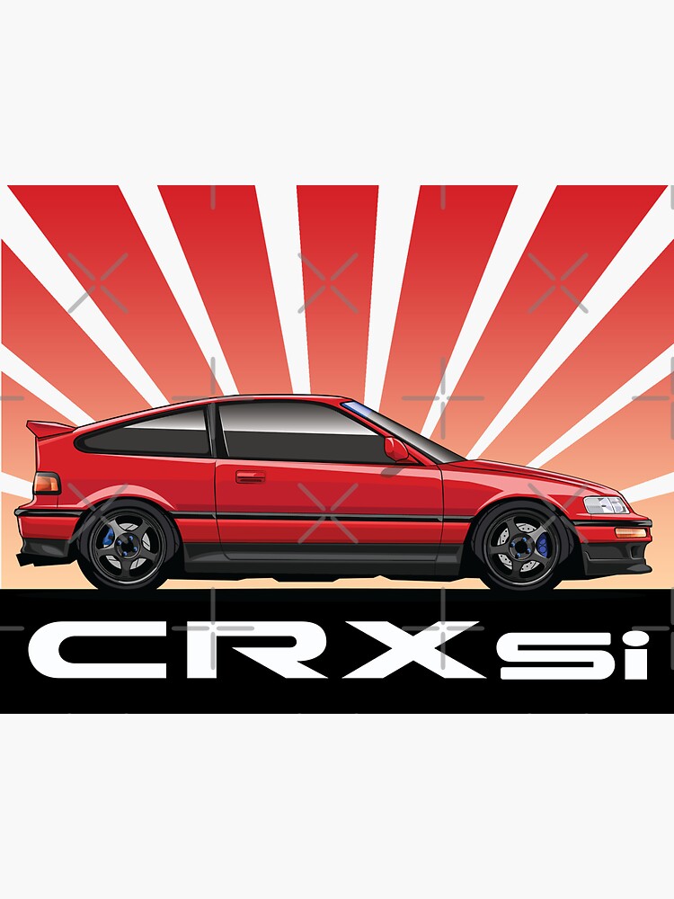 "Honda CRX Si 1991 Vtec " Sticker for Sale by myteekingdom | Redbubble