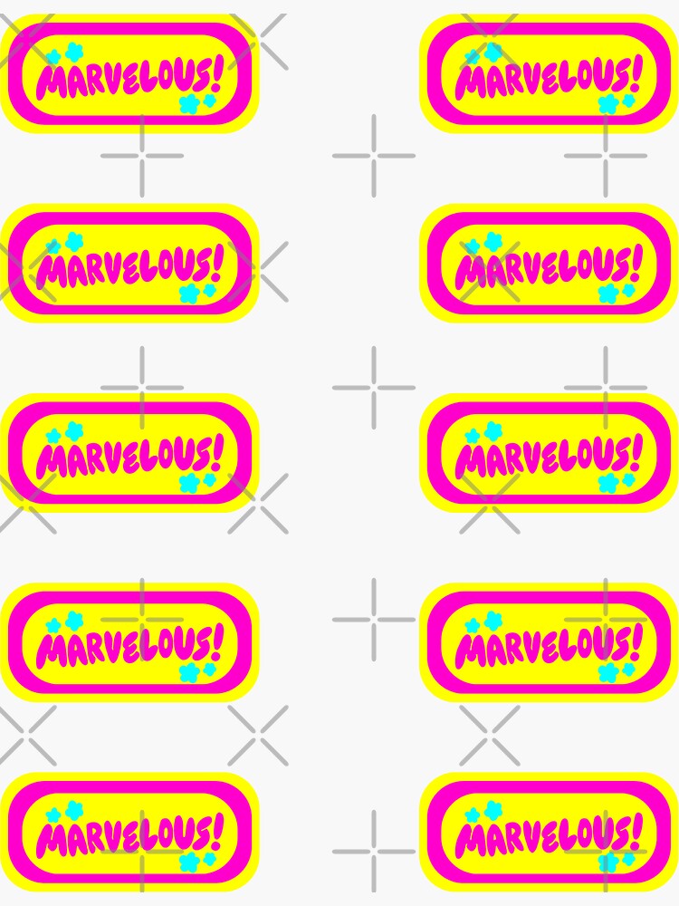 "Marvellous Funny Cute Teacher Reward Motivational" Sticker for Sale by ...