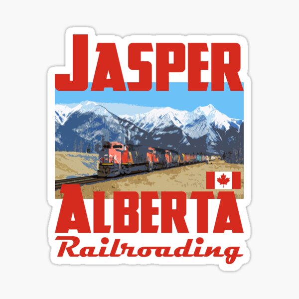 "Jasper Alberta Railroading" Sticker for Sale by ReTRAVELMerch | Redbubble
