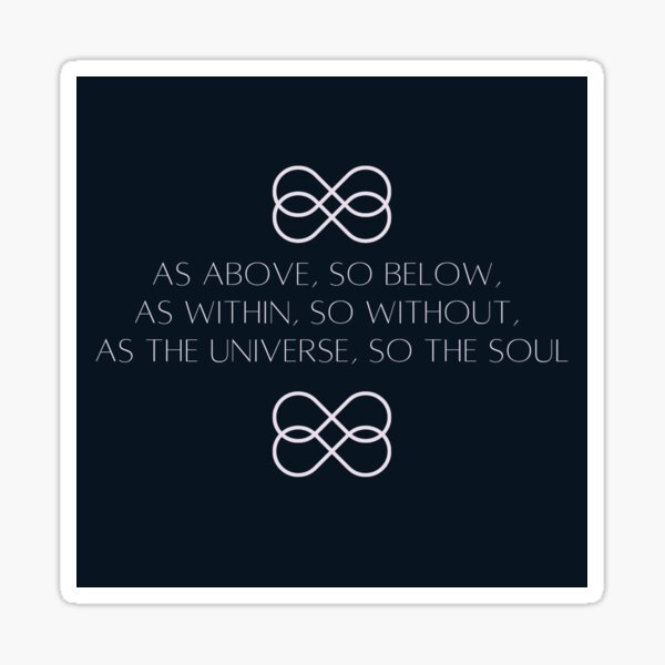 "As Above, So Below" Sticker for Sale by GoddessBellyArt | Redbubble