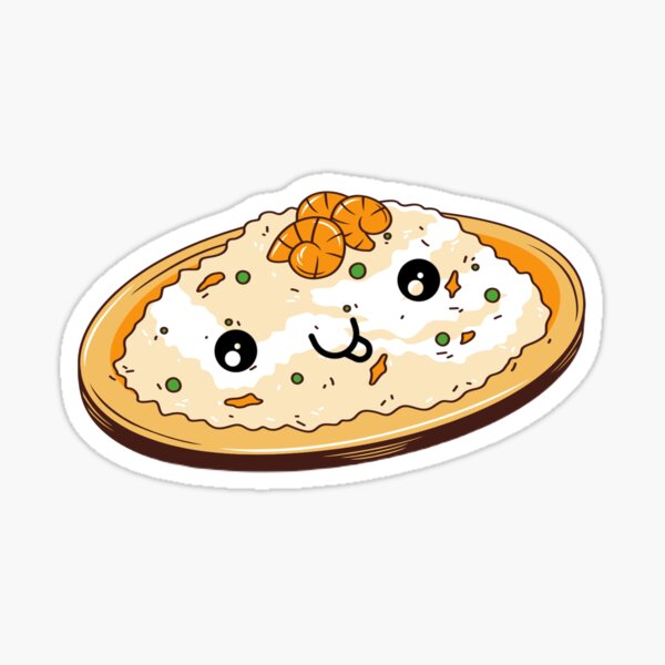 "Cute Kawaii Fried Rice Design" Sticker for Sale by BRIANNACATH ...