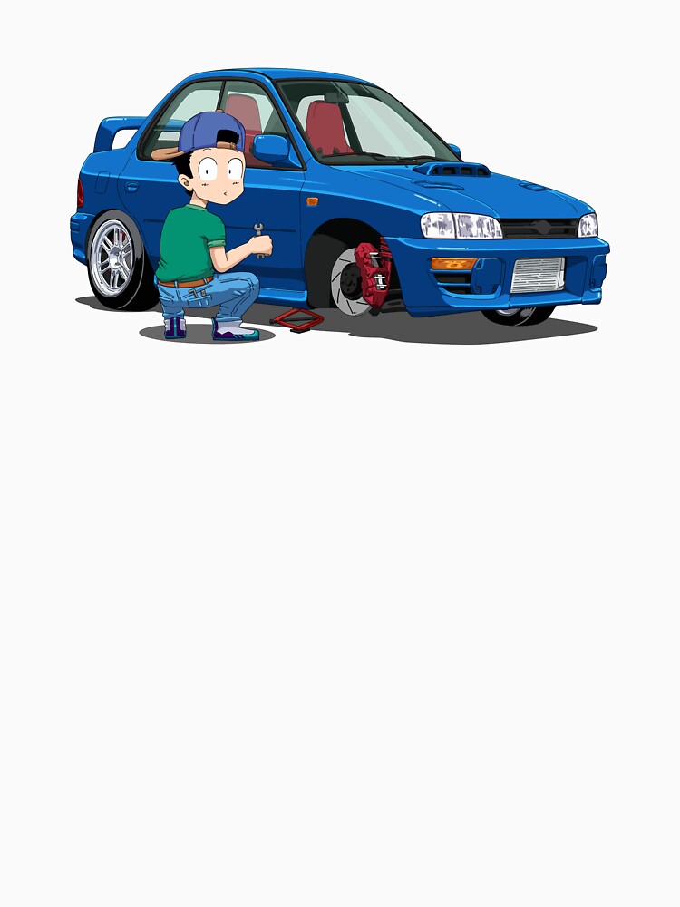 "JDM Subaru Impreza WRX STI (GC8) Anime style Cartoon" T-shirt for Sale ...