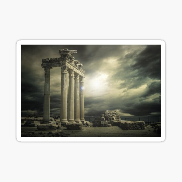 "Ancient Greek Temple" Sticker for Sale by Ade-Mercury | Redbubble