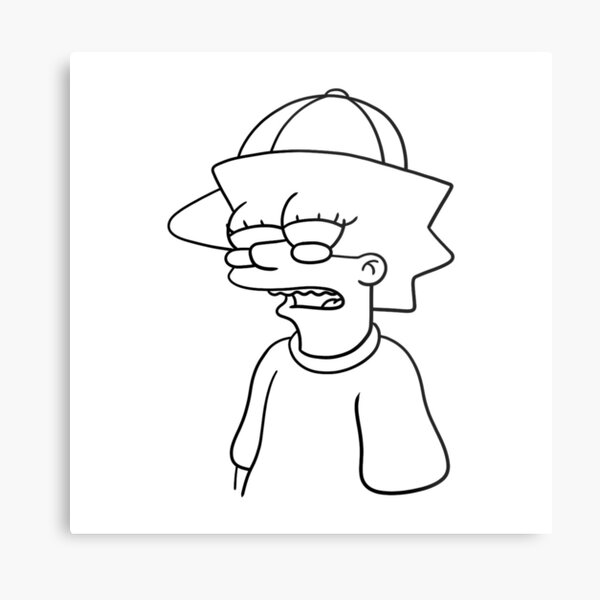 Lisa Simpson Tumblr Blanco Y Negro