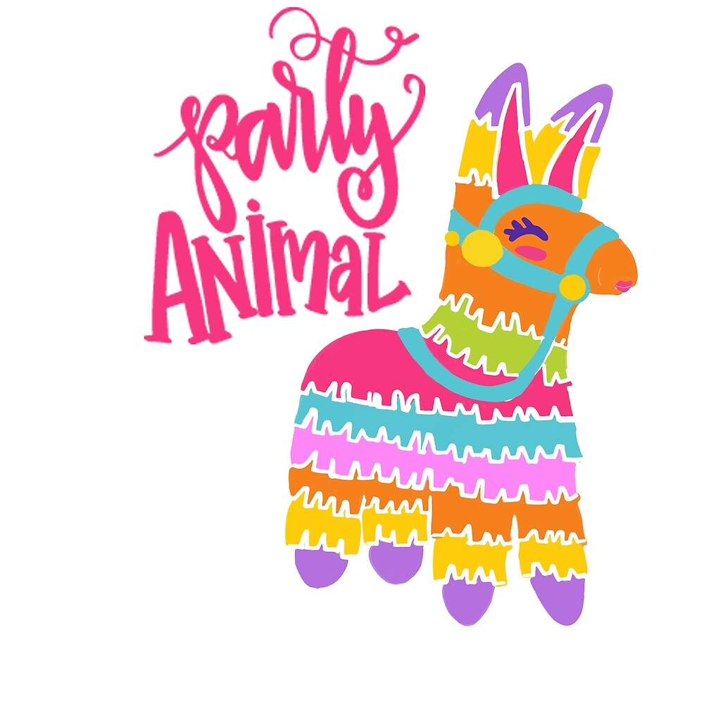"Party Animal Donkey Pinata Doodle" by sarahroberson | Redbubble