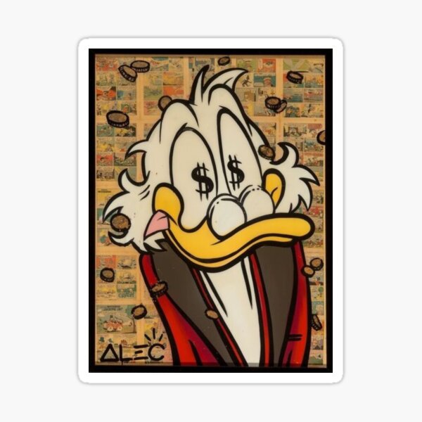 "Scrooge McDuck" Sticker for Sale by GEK-NERD | Redbubble