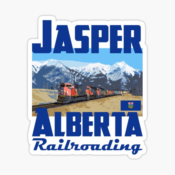 "JASPER ALBERTA Canadian Railroading" Sticker for Sale by ReTRAVELMerch ...