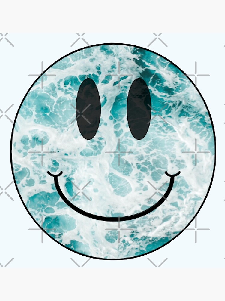 "Ocean Smiley Face " Poster for Sale by Sleah113 | Redbubble