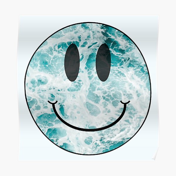 "Ocean Smiley Face " Poster for Sale by Sleah113 | Redbubble