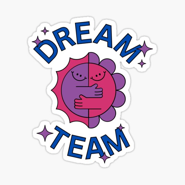"Bi Dream Team " Sticker for Sale by Kawaiiboom | Redbubble
