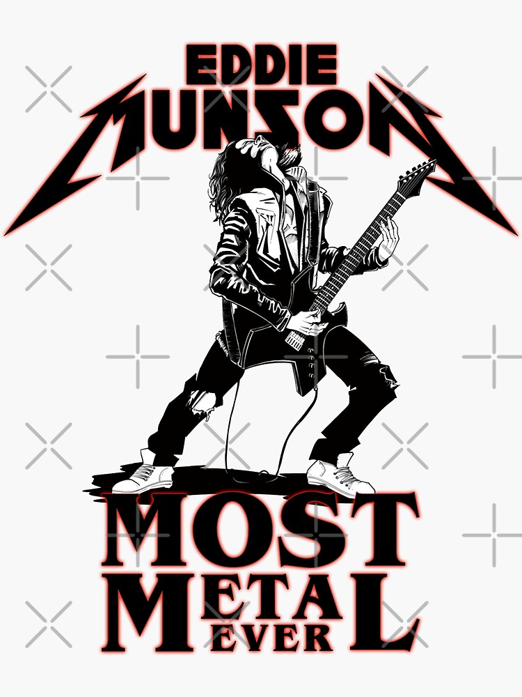 "Munson Most Metal Ever" Sticker for Sale by SalamanderArt22 | Redbubble