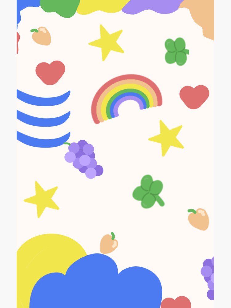 "Cute colorful danish pastel doodle drawing" Sticker for Sale by ...